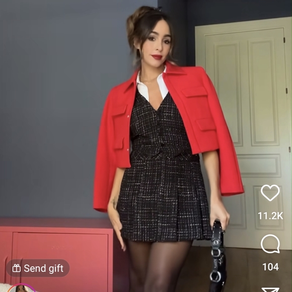 Zara | Jackets & Coats | Zara Women Red Short Cropped Flap Jacket ...